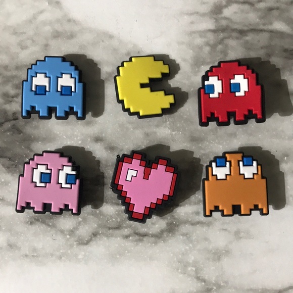 Shoes | Croc Compatible Pac Man Themed Charms For Your Crocs Set Of 6 ...